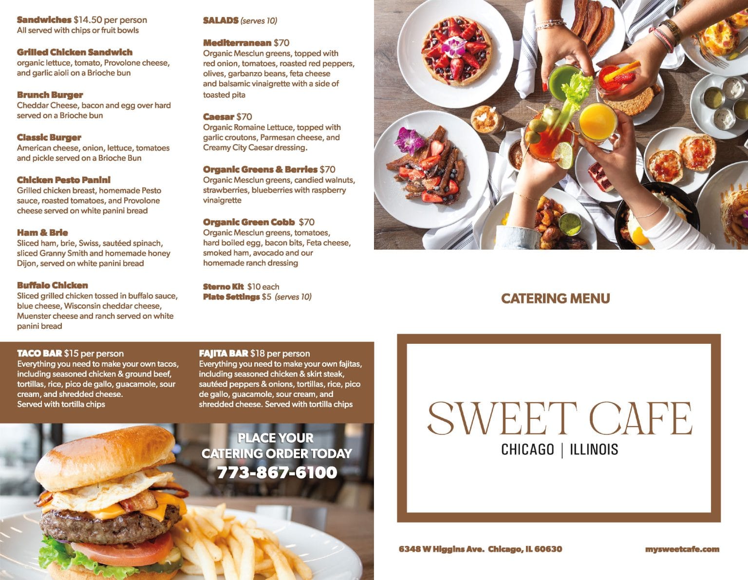 Menu • Sweet Cafe Brunch | Chicago | Jefferson Park